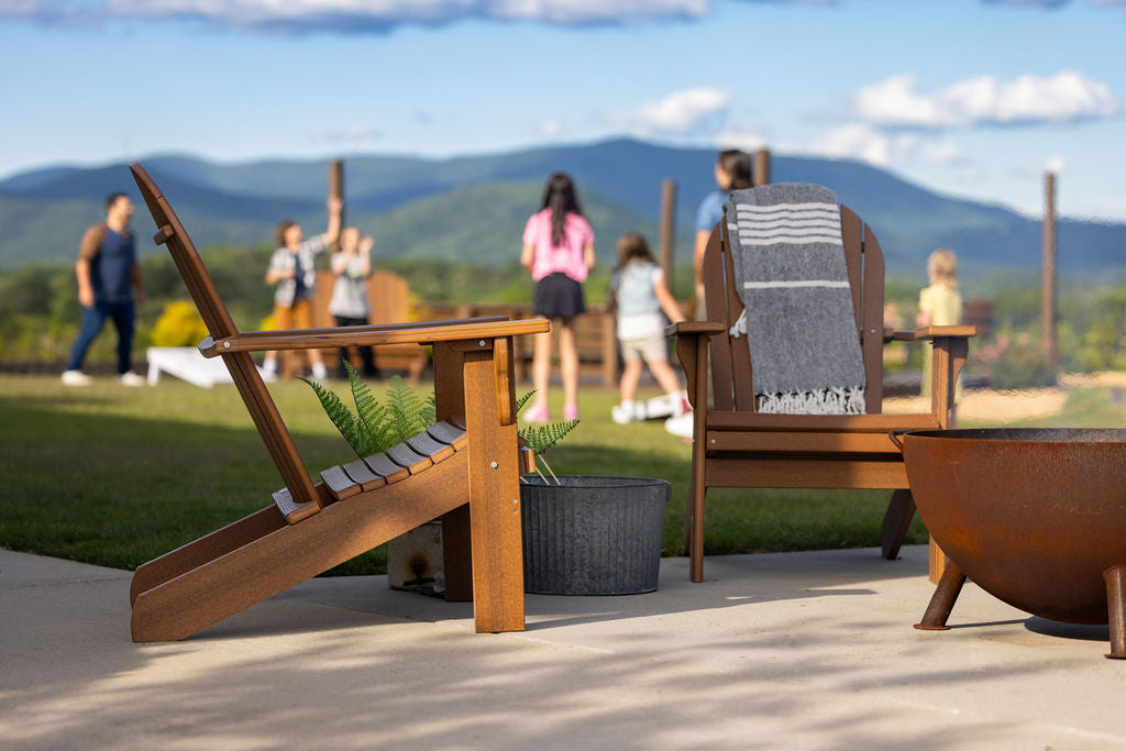 Poly Adirondack Chairs and Fire Pits – Evergreen Patio