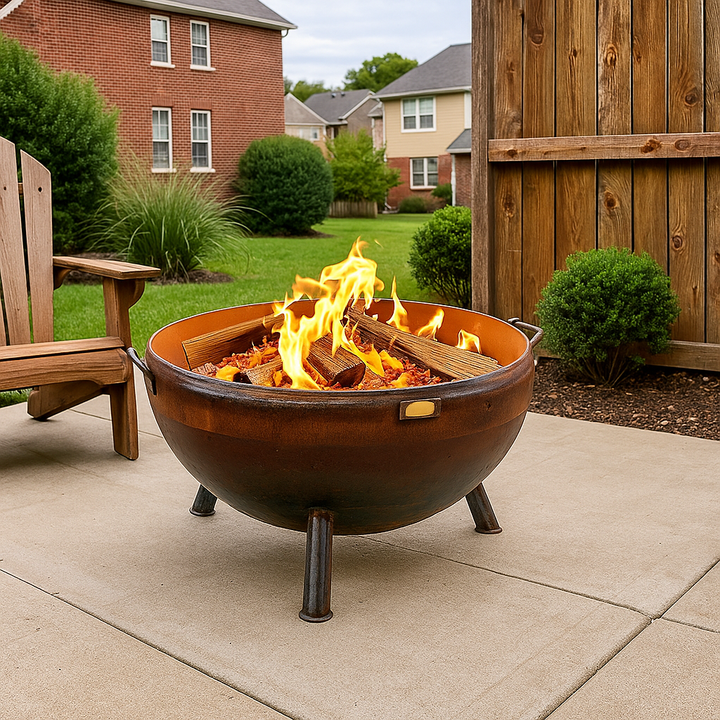 Evergreen Patio Heavy Solid Steel Fire Pit