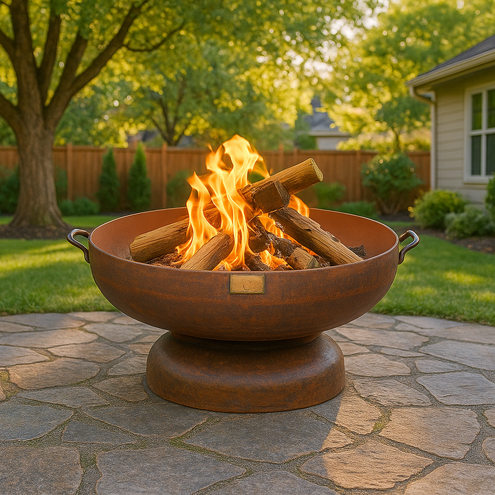 Evergreen Patio Heavy Solid Steel Fire Pit