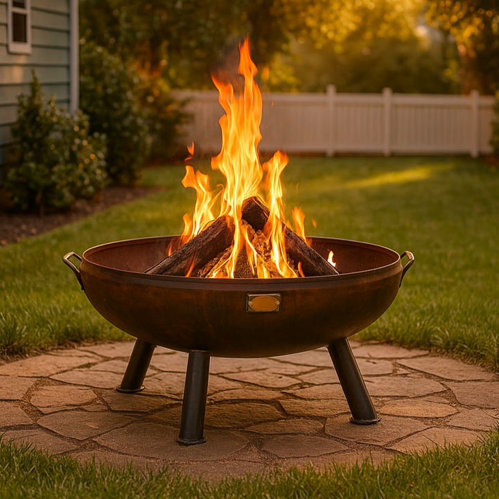 Evergreen Patio Heavy Solid Steel Fire Pit