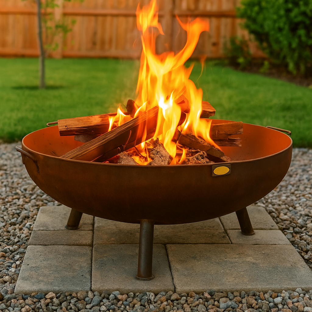 Firepit 48" Large Solid Steel Bowl – Evergreen Patio