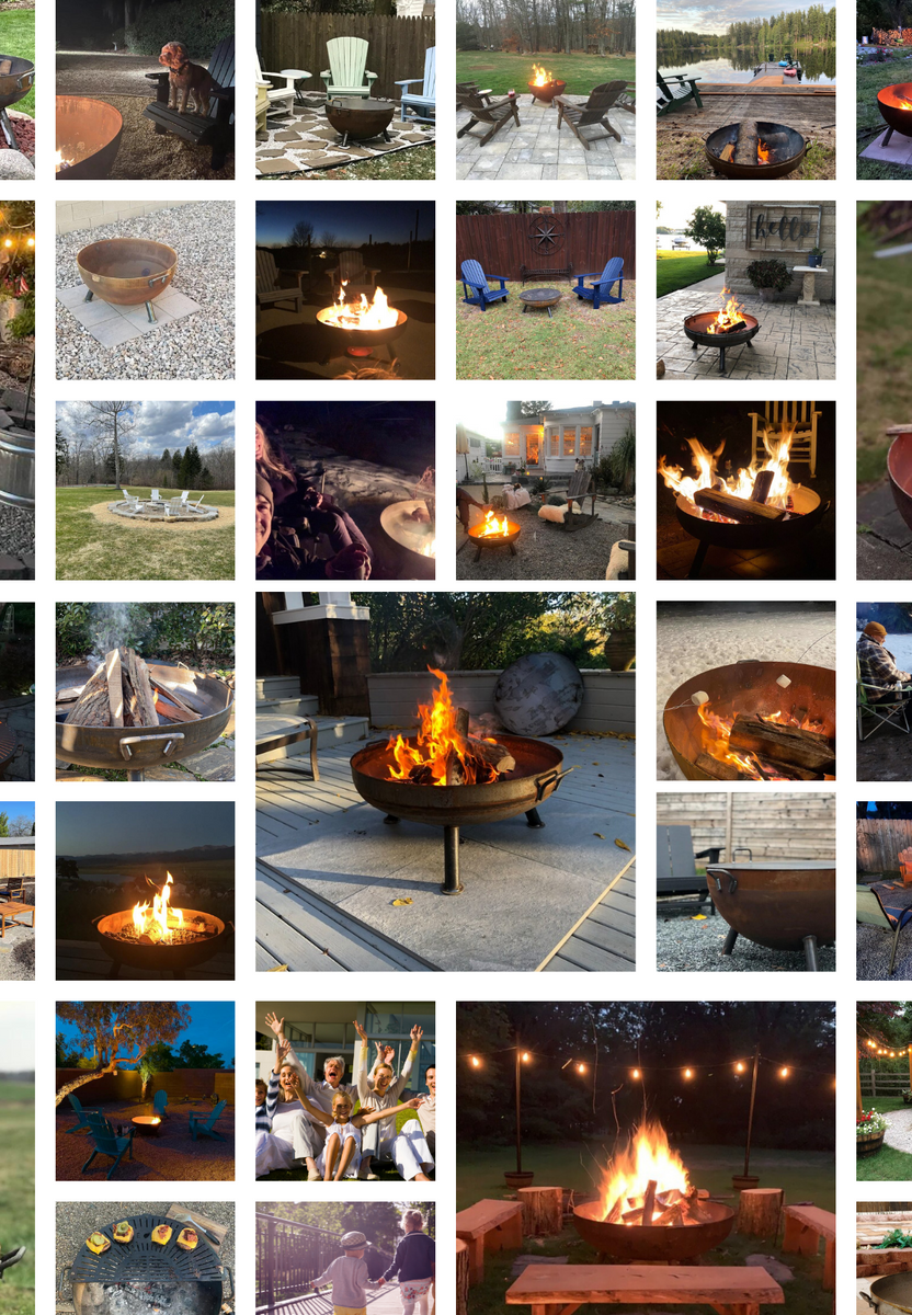 Evergreen Patio Heavy Solid Steel Fire Pit