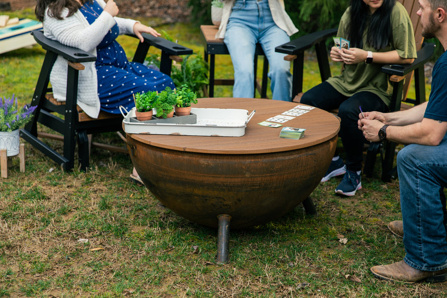 Poly Grove - Fire Pit Poly Top – Evergreen Patio