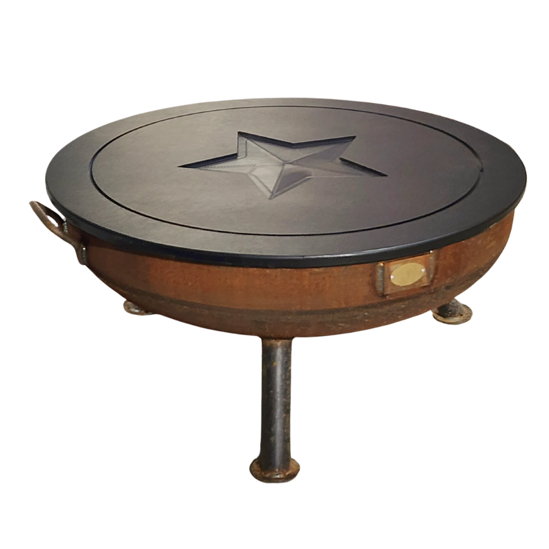 Solid Poly Top Cover for Fire Pit – Evergreen Patio