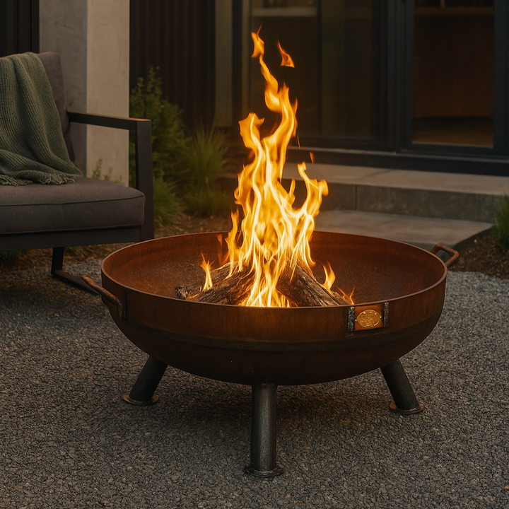Evergreen Patio Heavy Solid Steel Fire Pit